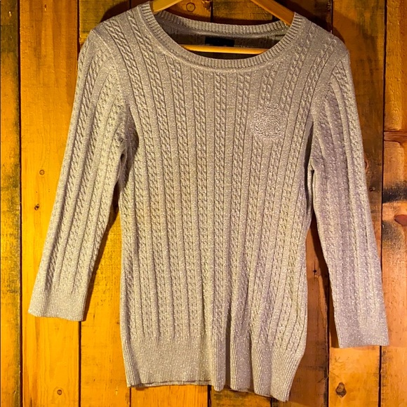 Tommy Hilfiger | Sweaters | Euc Tommy Hilfiger Silver Grey Cord Sweater ...